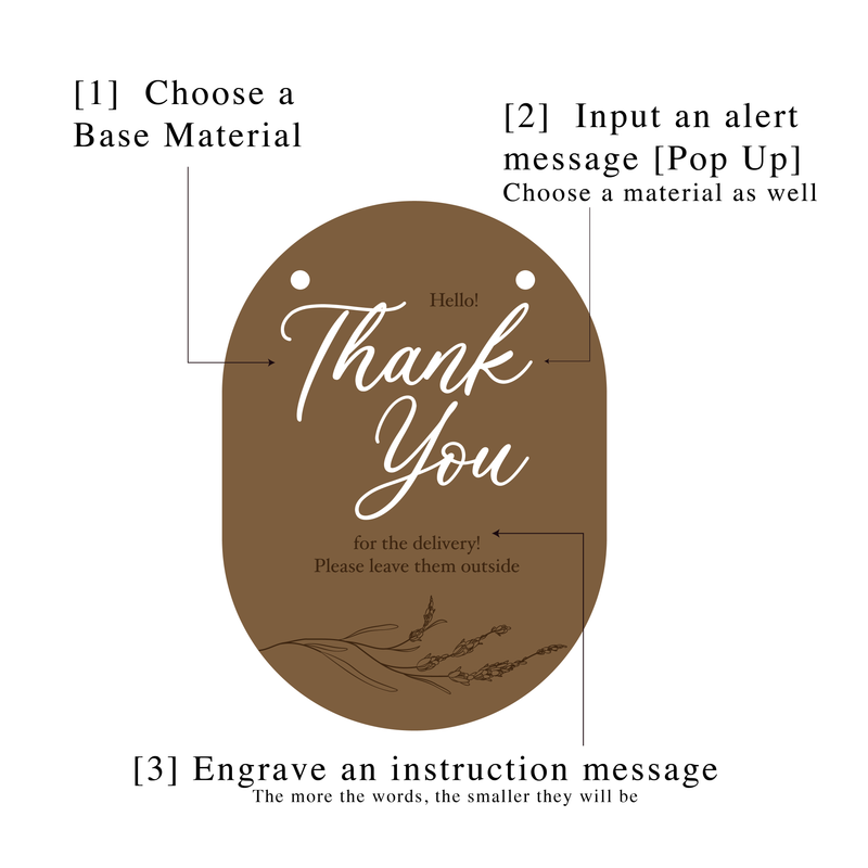 Delivery Notice Signs [Botanical Series] - SHOPKUSTOMISE