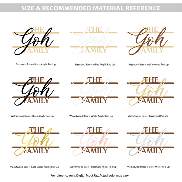 Timeless 3D Family Name - SHOPKUSTOMISE